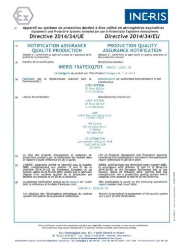 ATEX CERTIFICATES - PSI